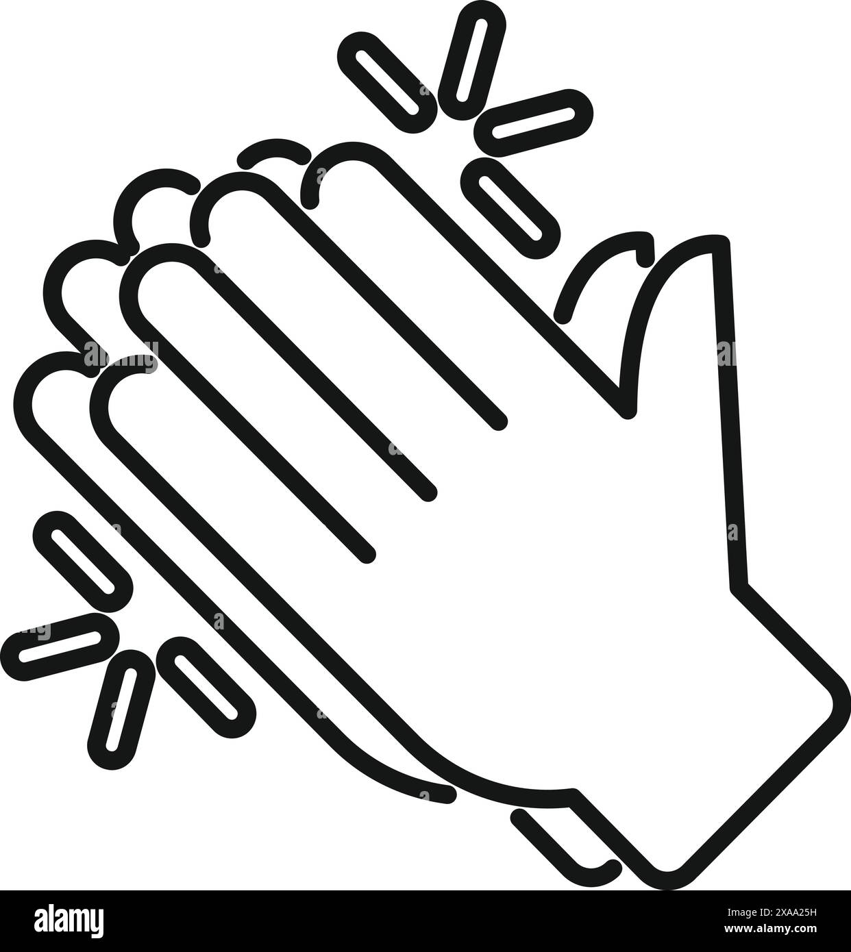 Clapping hands to show appreciation and gratitude during a successful ...