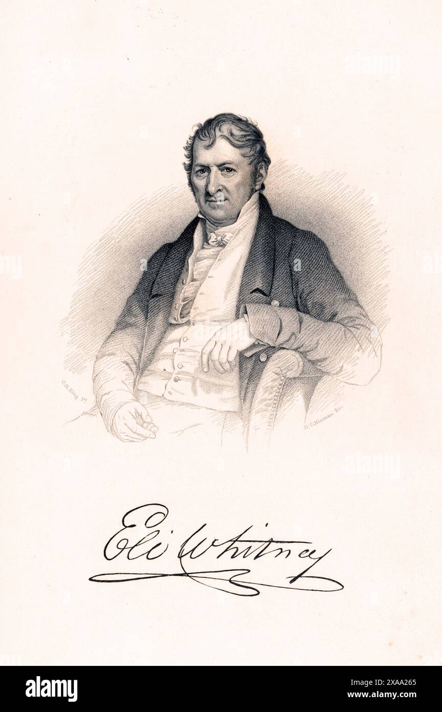 Eli Whitney in 1847 Stock Photo - Alamy