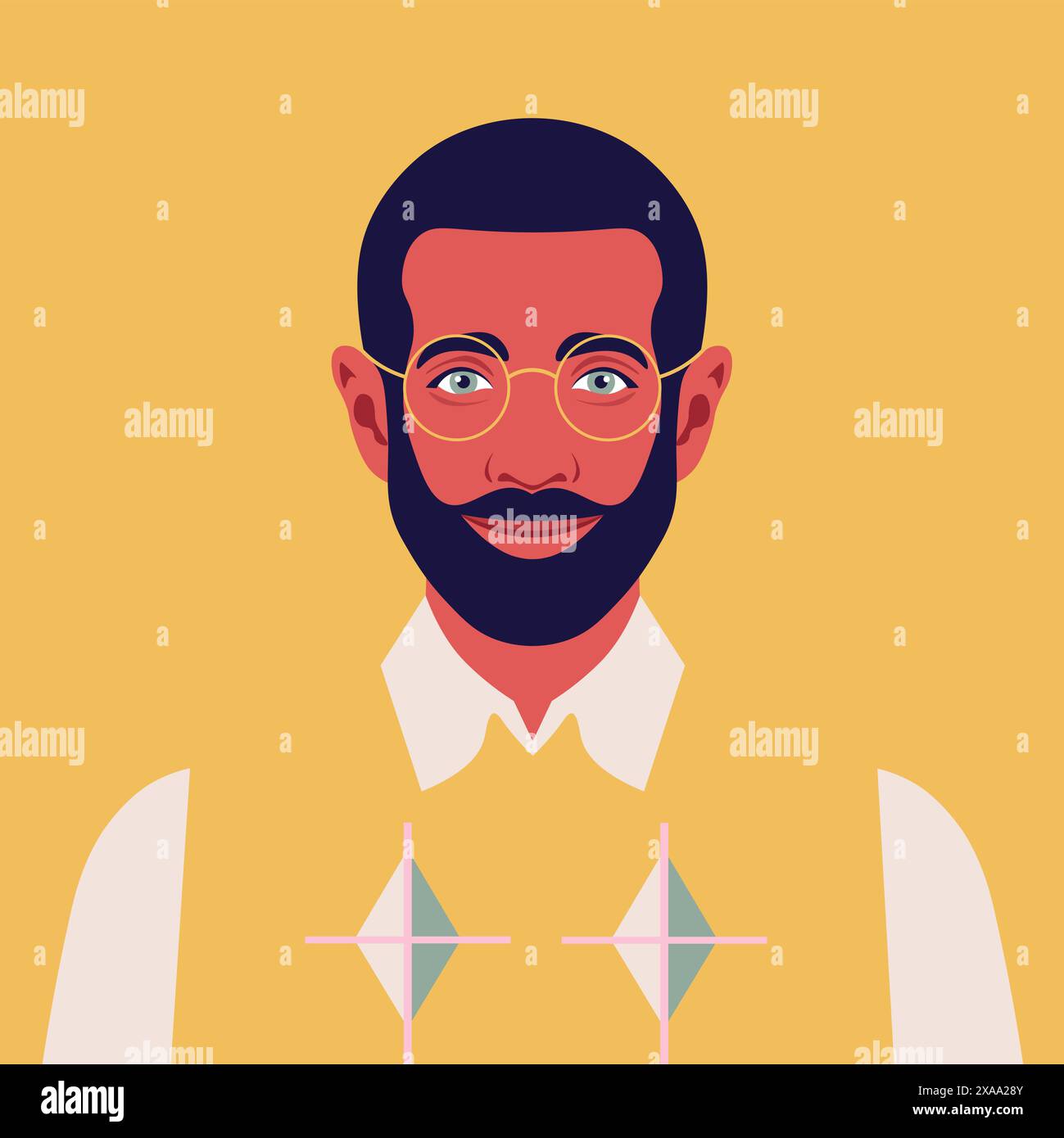 Portrait of a young Latin American man. Avatar of a businessman ...