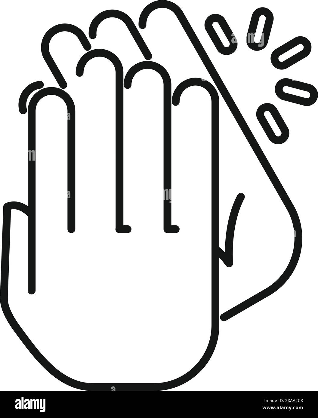 Expressing joy and excitement, a person is clapping their hand Stock ...