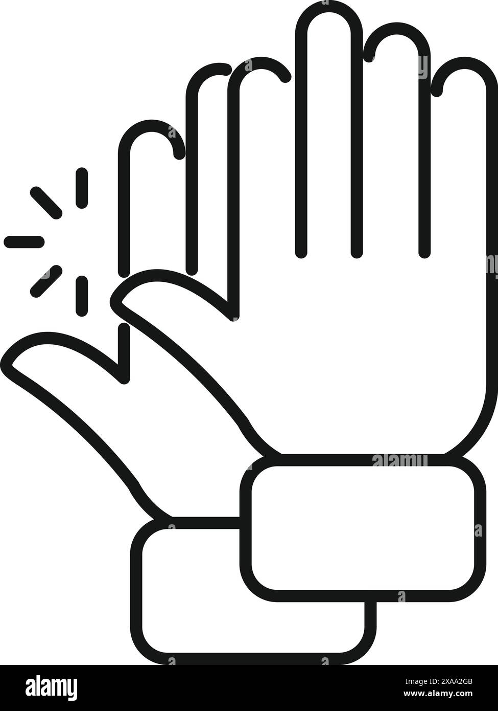 Celebrating a job well done, these two people give a high five Stock ...