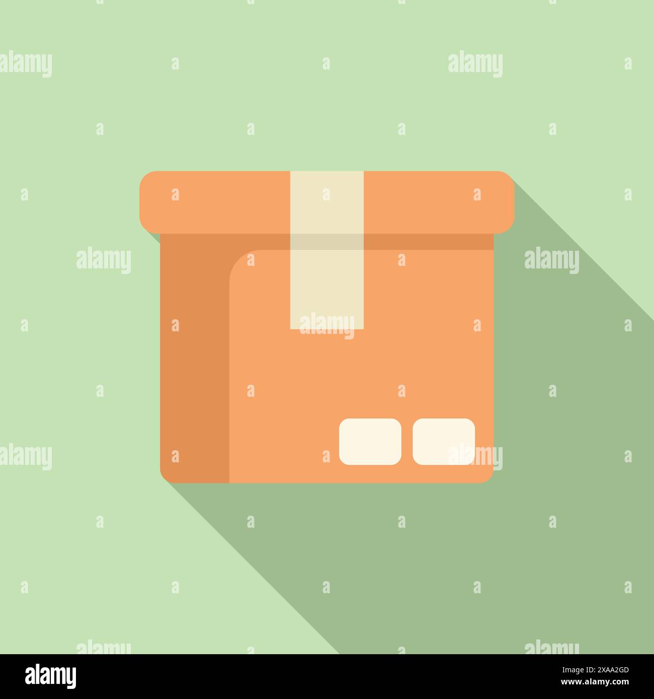 Simple icon of a sealed cardboard box, ready for shipping and handling ...