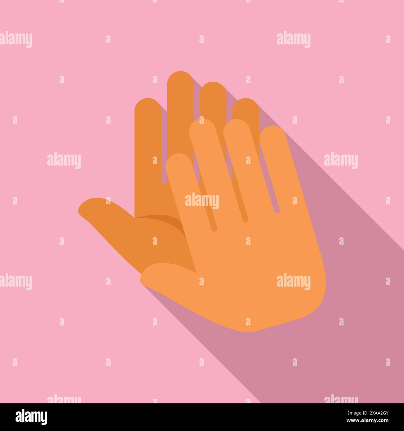 Two hands coming together, symbolizing teamwork and celebration Stock ...