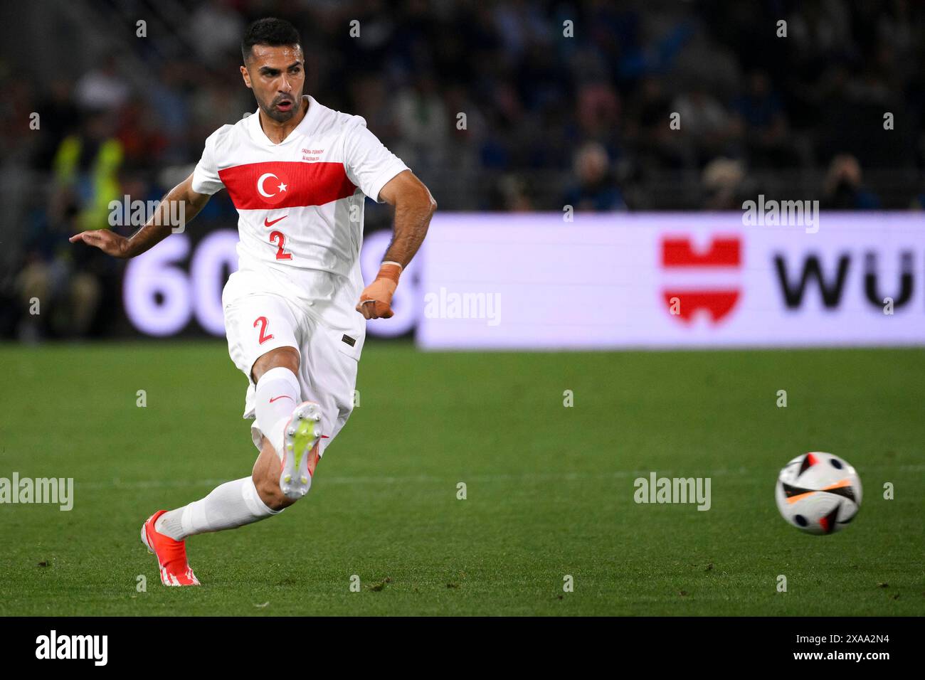 Zeki Celik of Turkey in action during a friendly football match between ...