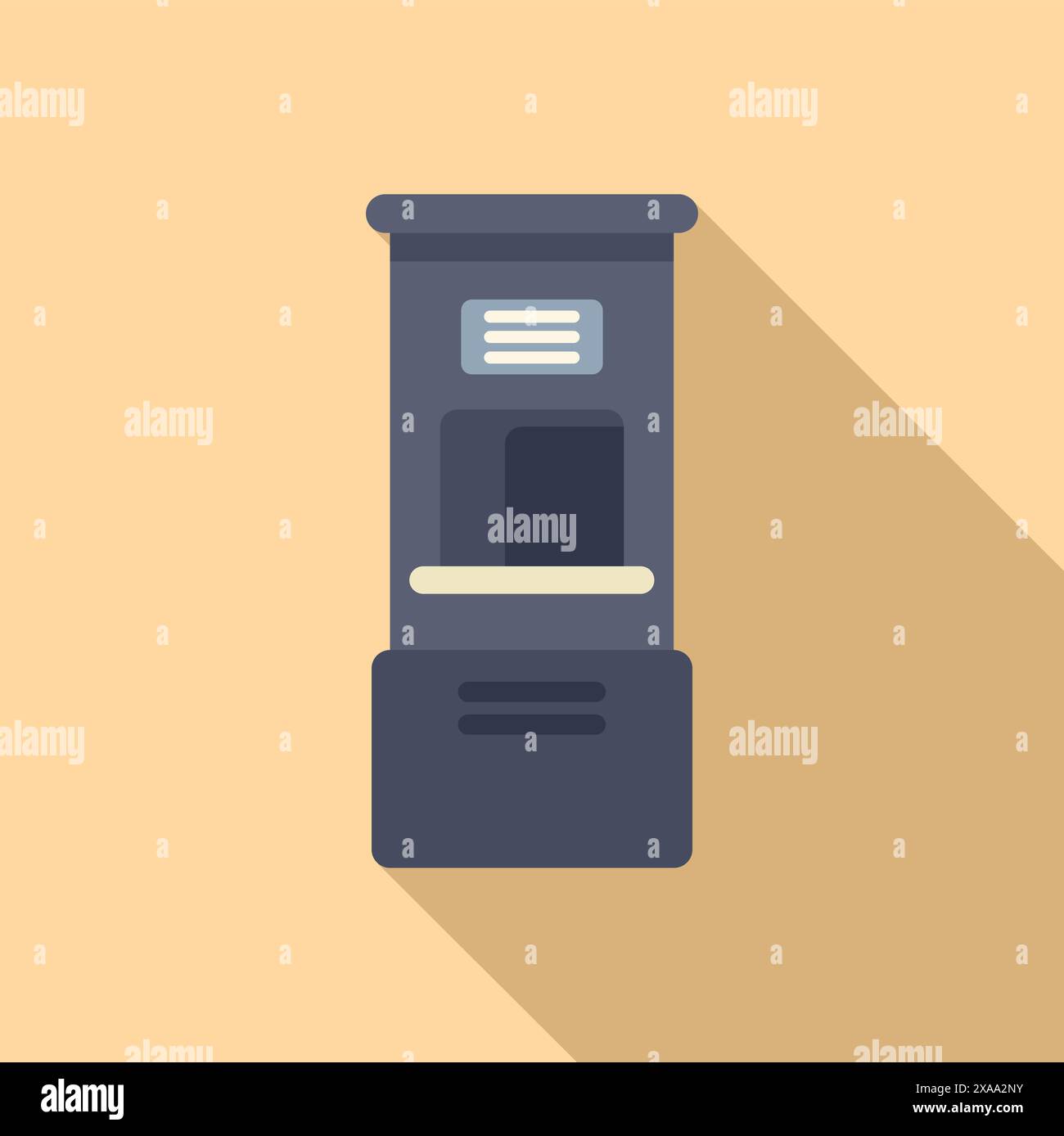 Automated self service check in machine allowing passengers to check in ...
