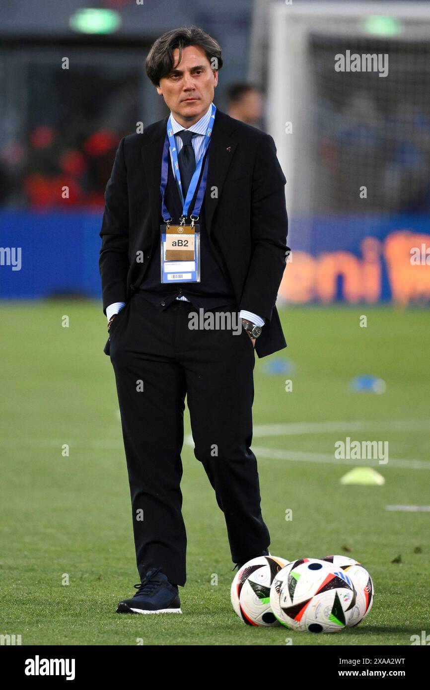 Vincenzo Montella, head coach of Turkey, looks on during a friendly ...