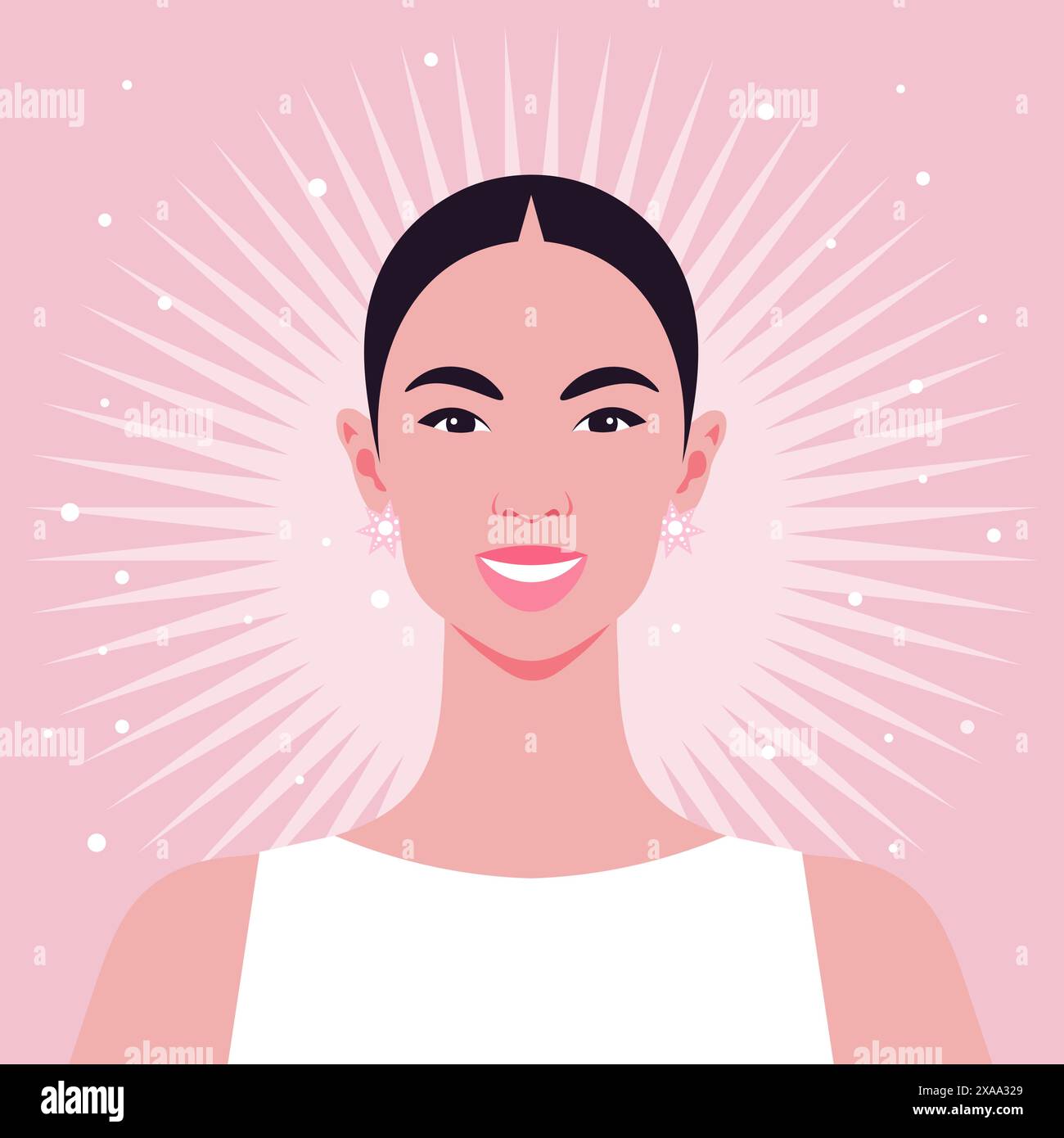 Teen influencer portrait Stock Vector Images - Alamy
