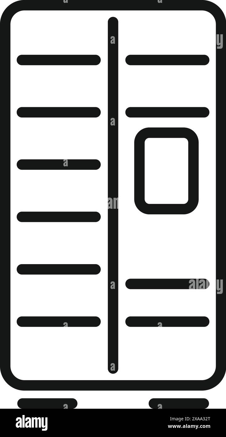 Simple refrigerator icon representing storing food and drinks Stock ...