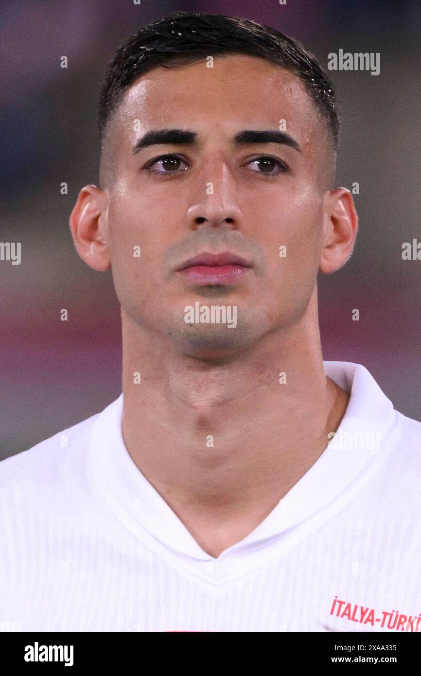 Mert Muldur of Turkey looks on during a friendly football match between ...