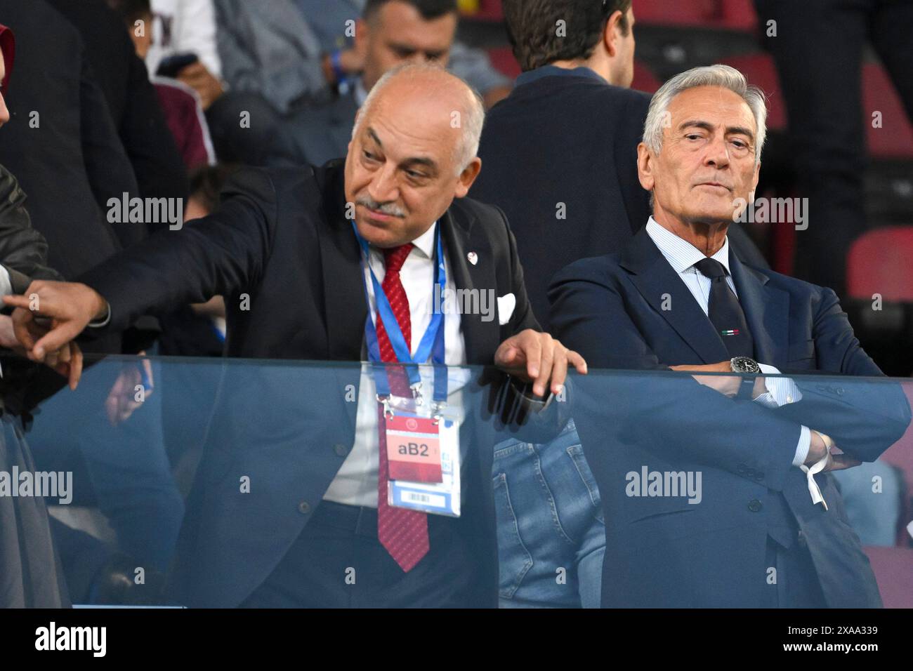 Turkish football federation (TFF) president Mehmet Buyukeksi and ...