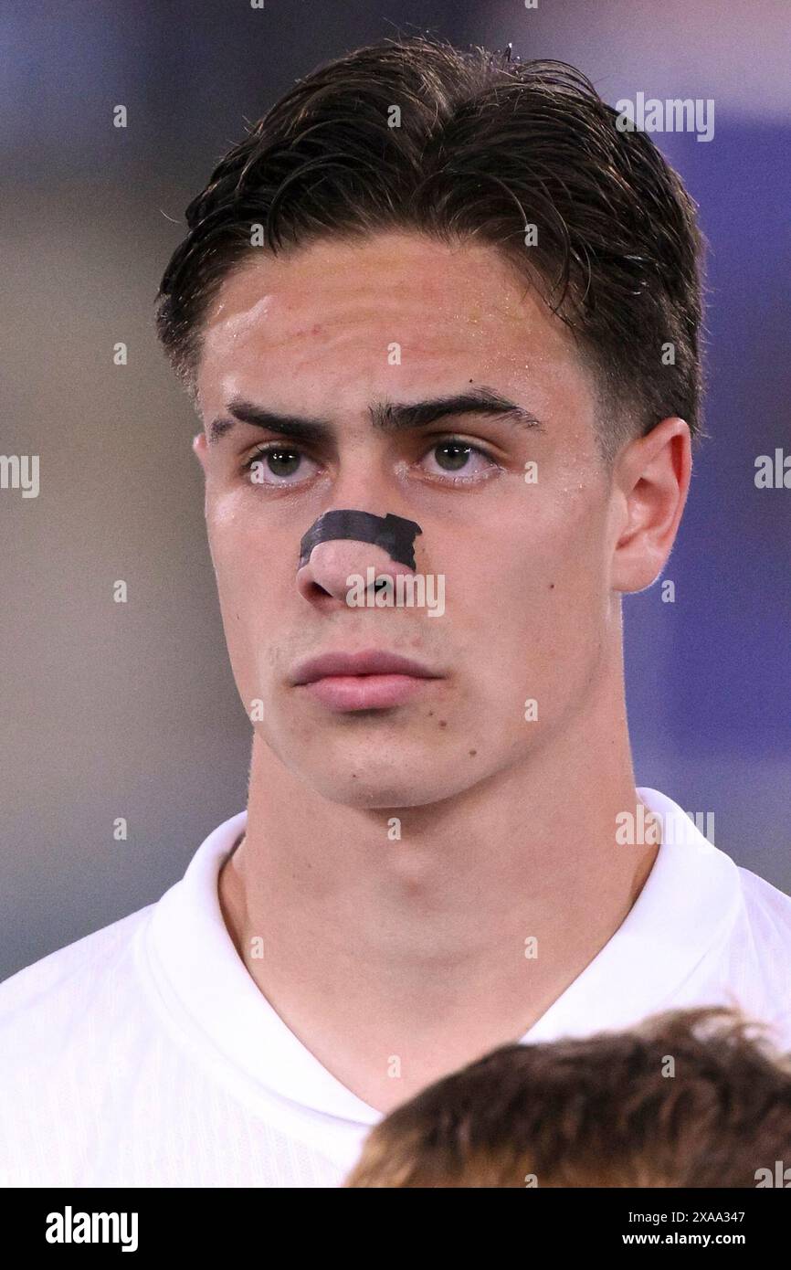 Kenan Yildiz of Turkey looks on during a friendly football match ...