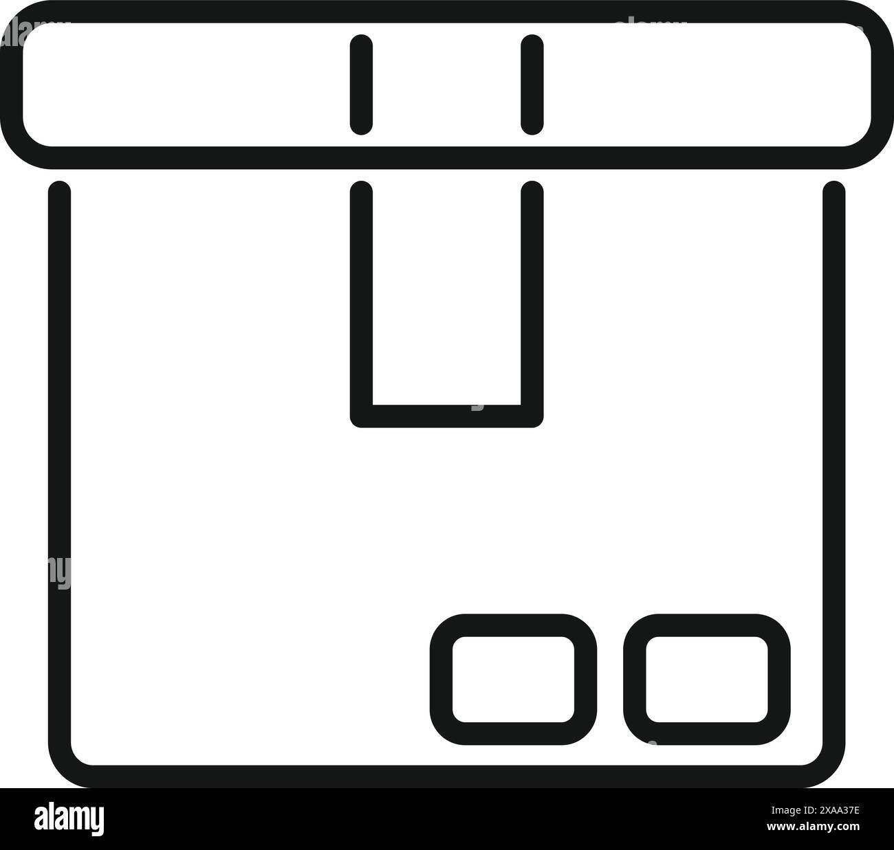 Simple vector representing a cardboard box, ideal for representing ...