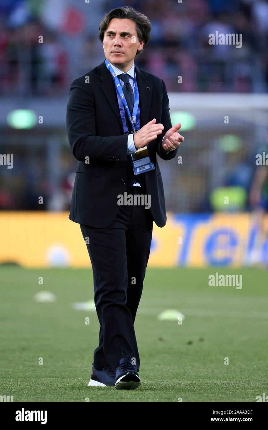 Vincenzo Montella, head coach of Turkey, claps during a friendly ...