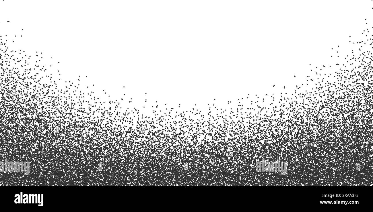 Background with semicircular black and white noise gradient. Monochrome ...