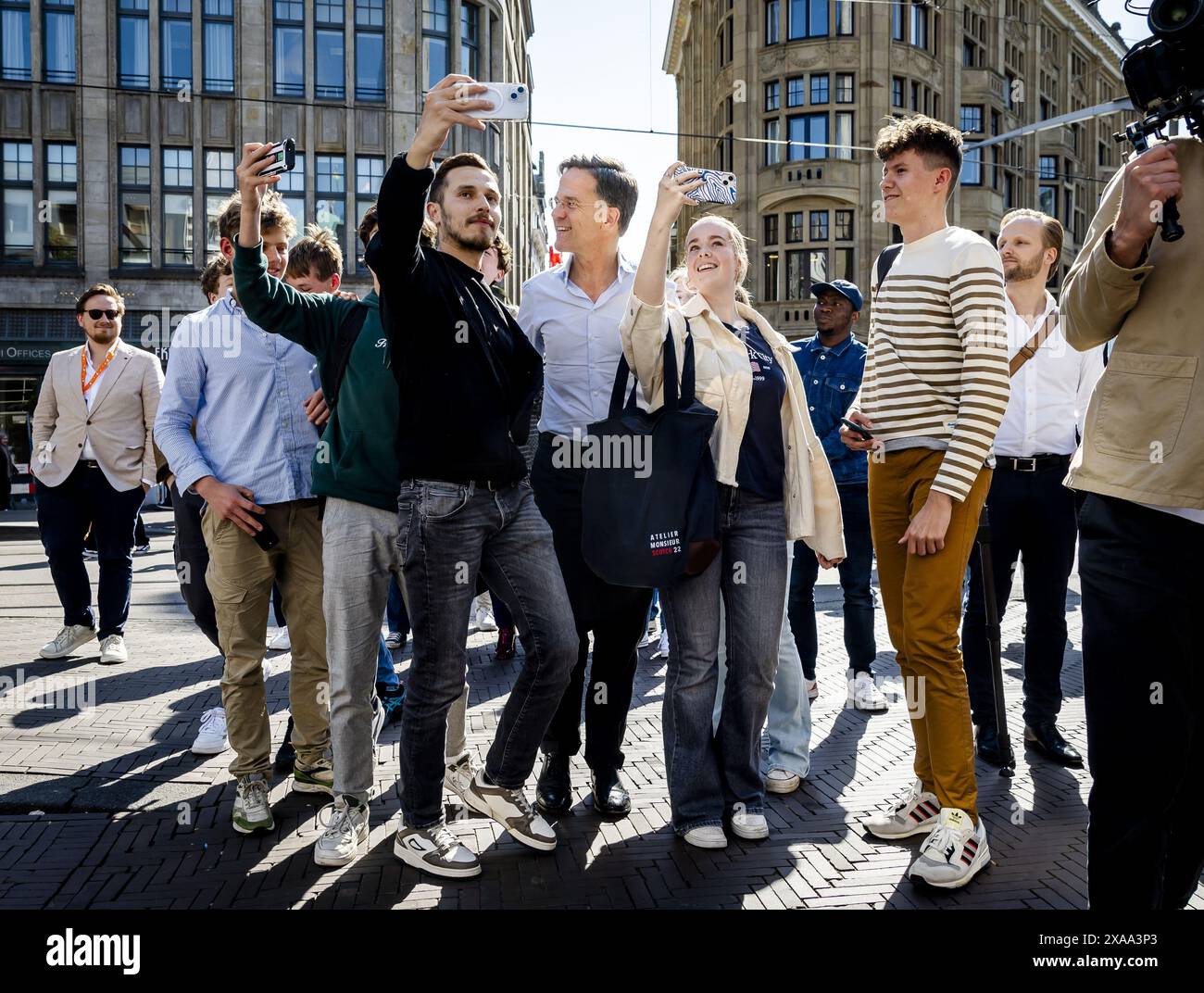 THE HAGUE - Mark Rutte (VVD) campaigns for the European Parliament ...