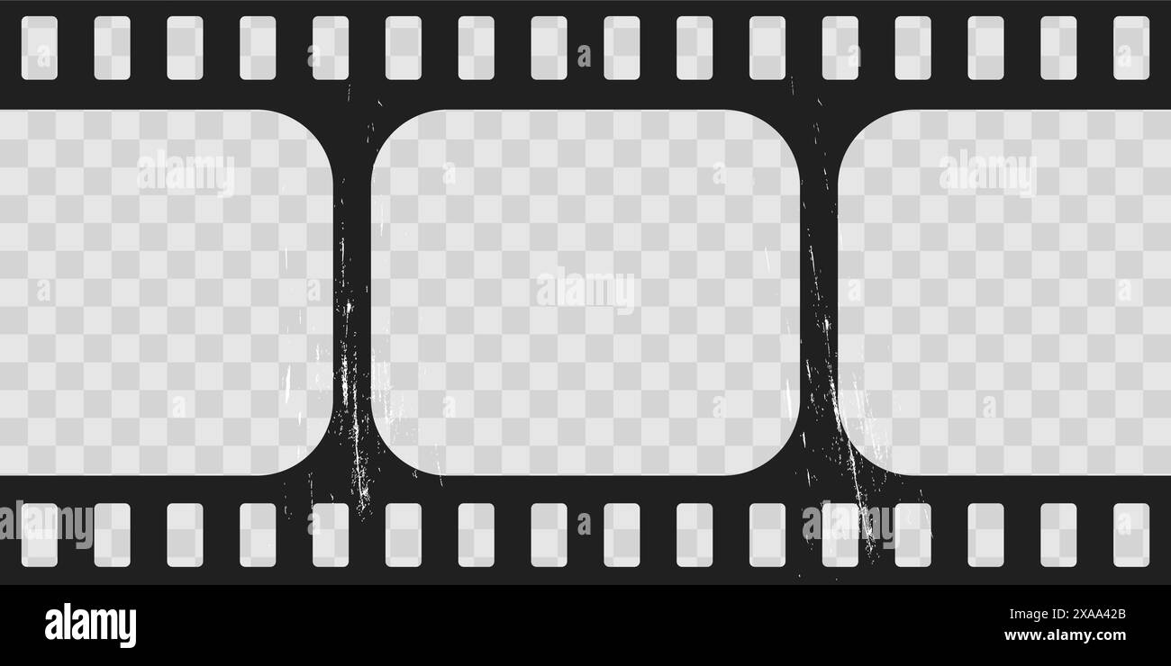 Old cinematic frame, video film strip. Retro vintage tape empty ...