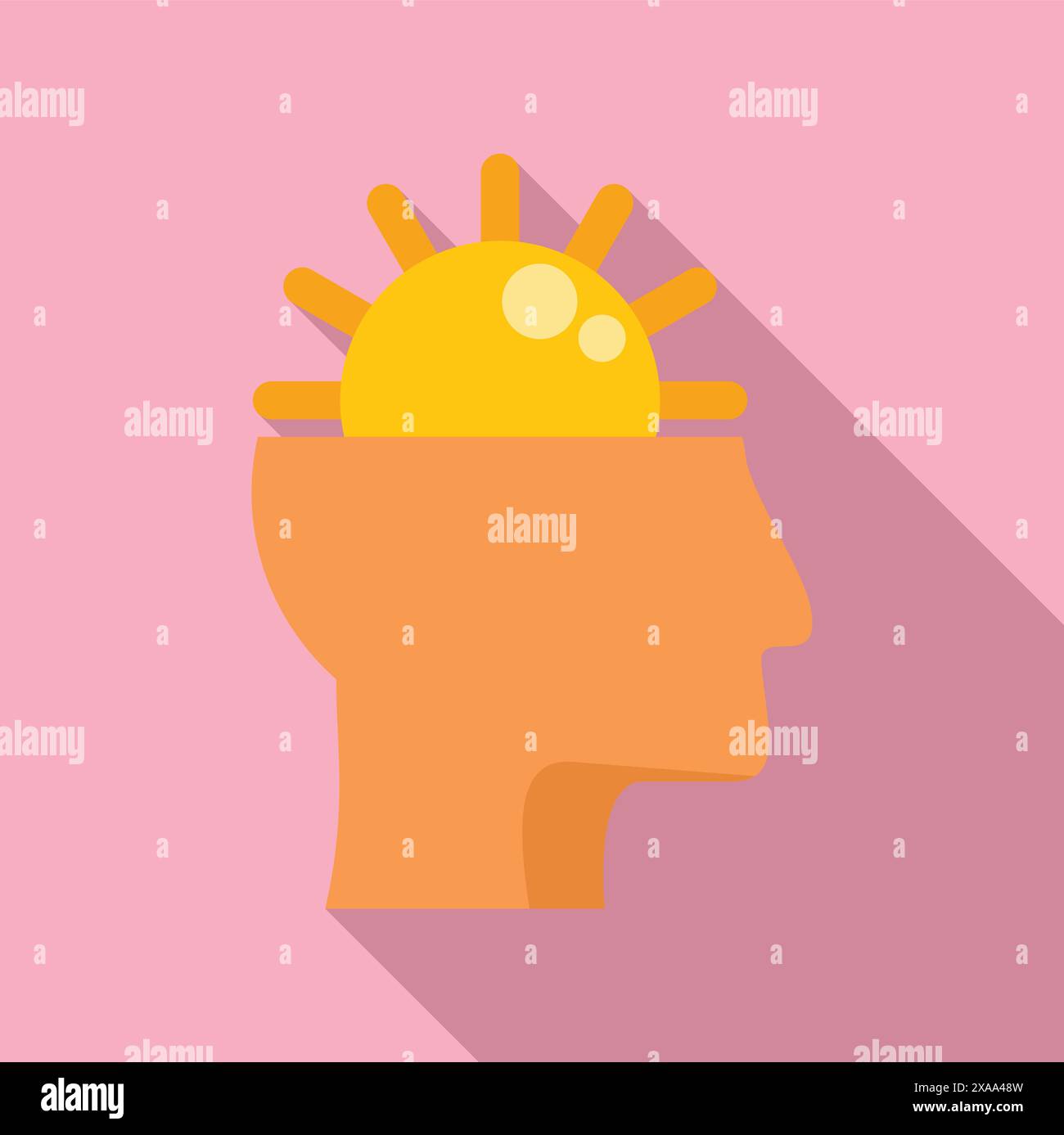 Rising sun head Stock Vector Images - Alamy