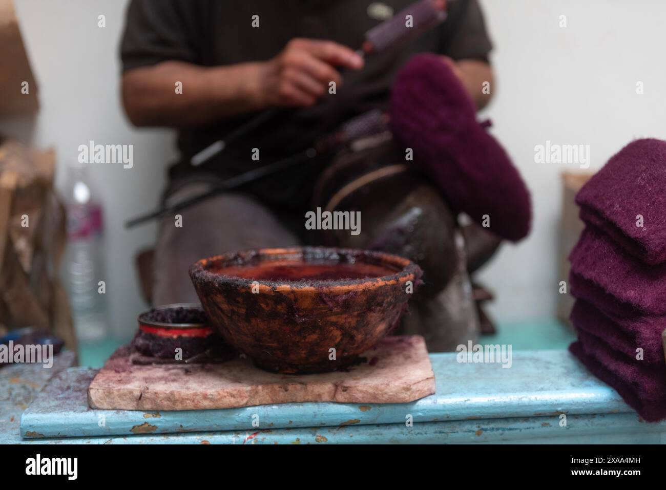 Tunis, Tunisia 22nd May, 2024 A Tunisian Chaouachis works with a ...