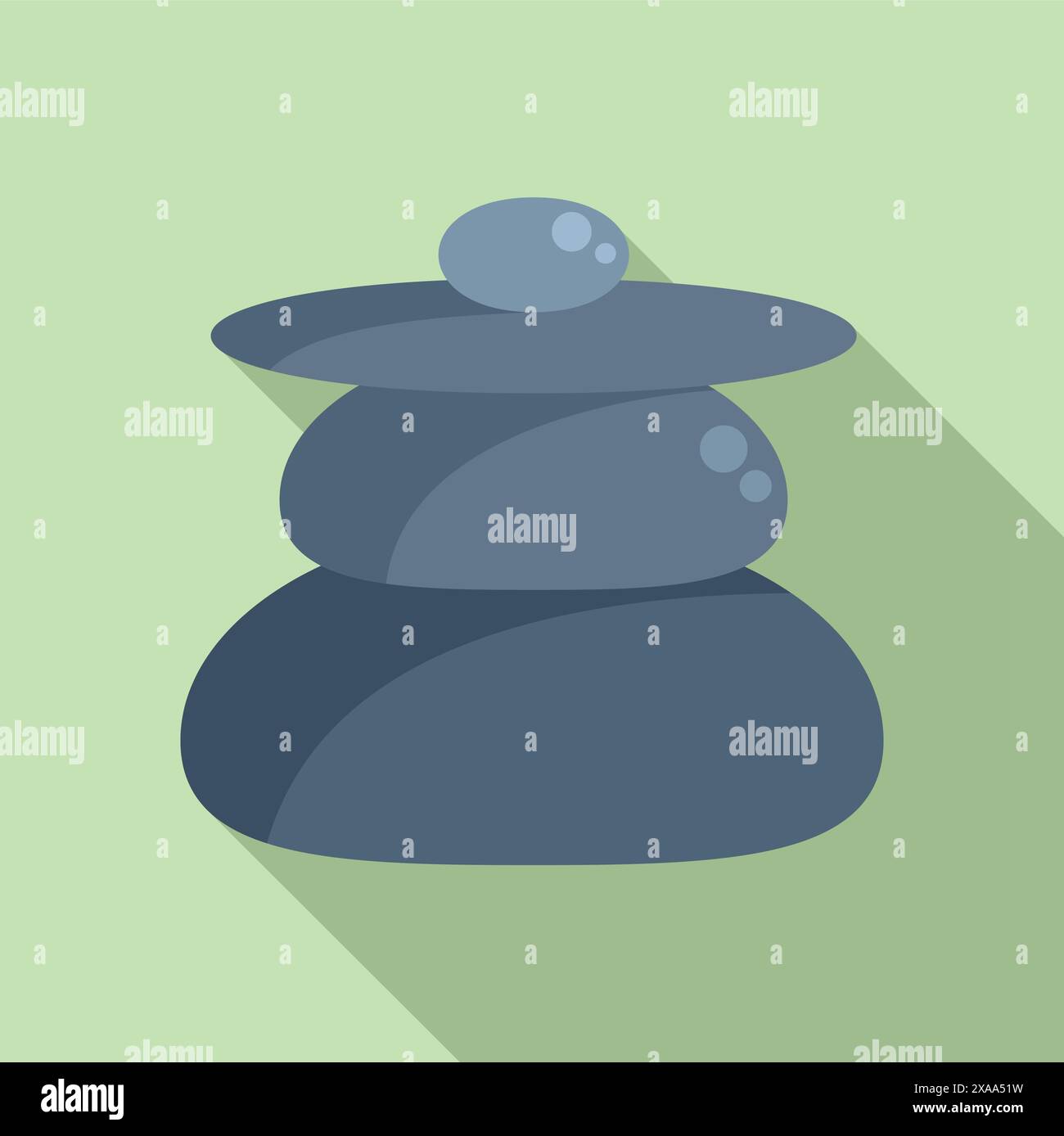 Tranquil zen stone stack illustration with balanced pebbles. Creating a ...