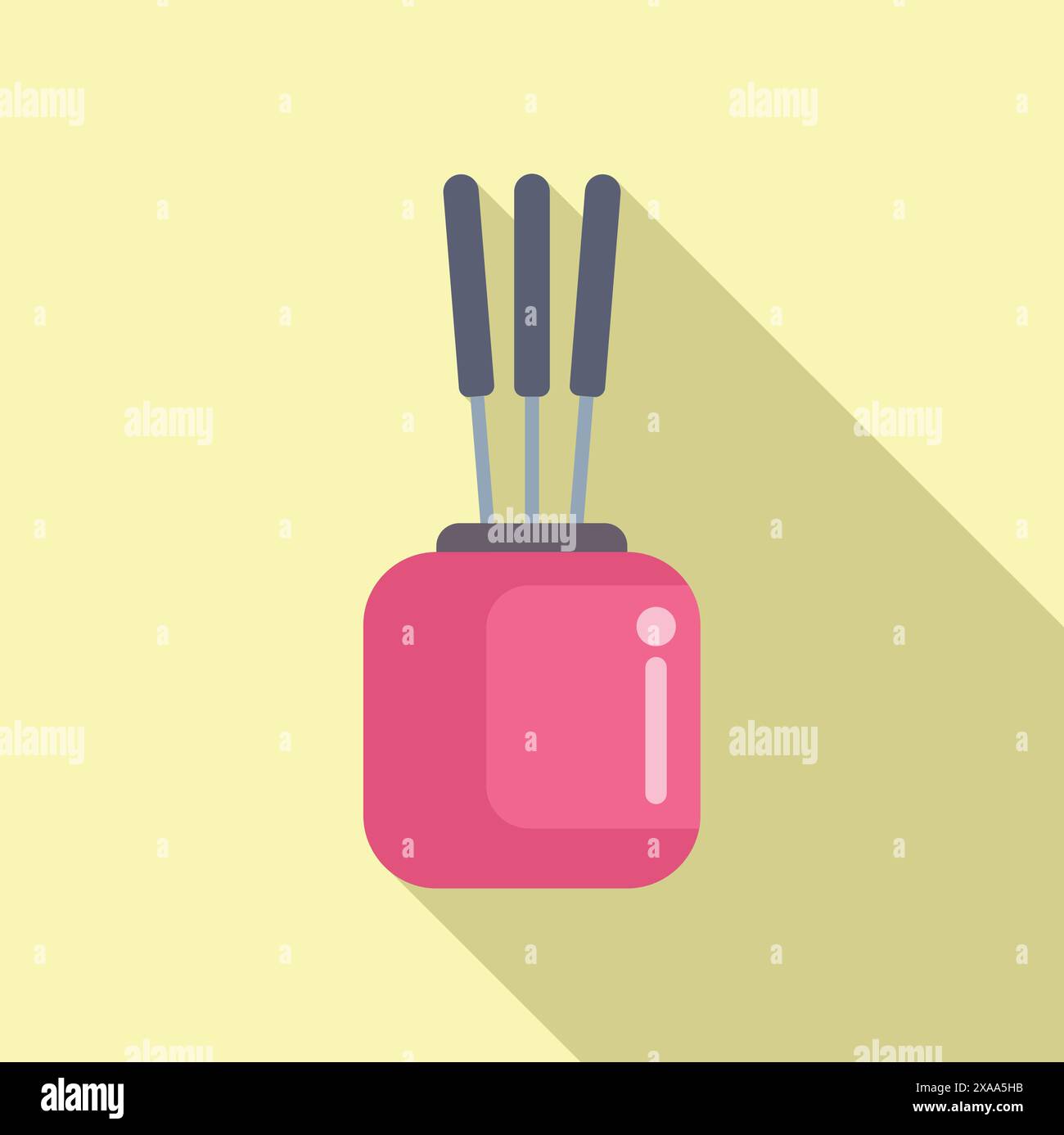 Vector illustration of a modern aroma diffuser with three reed sticks ...