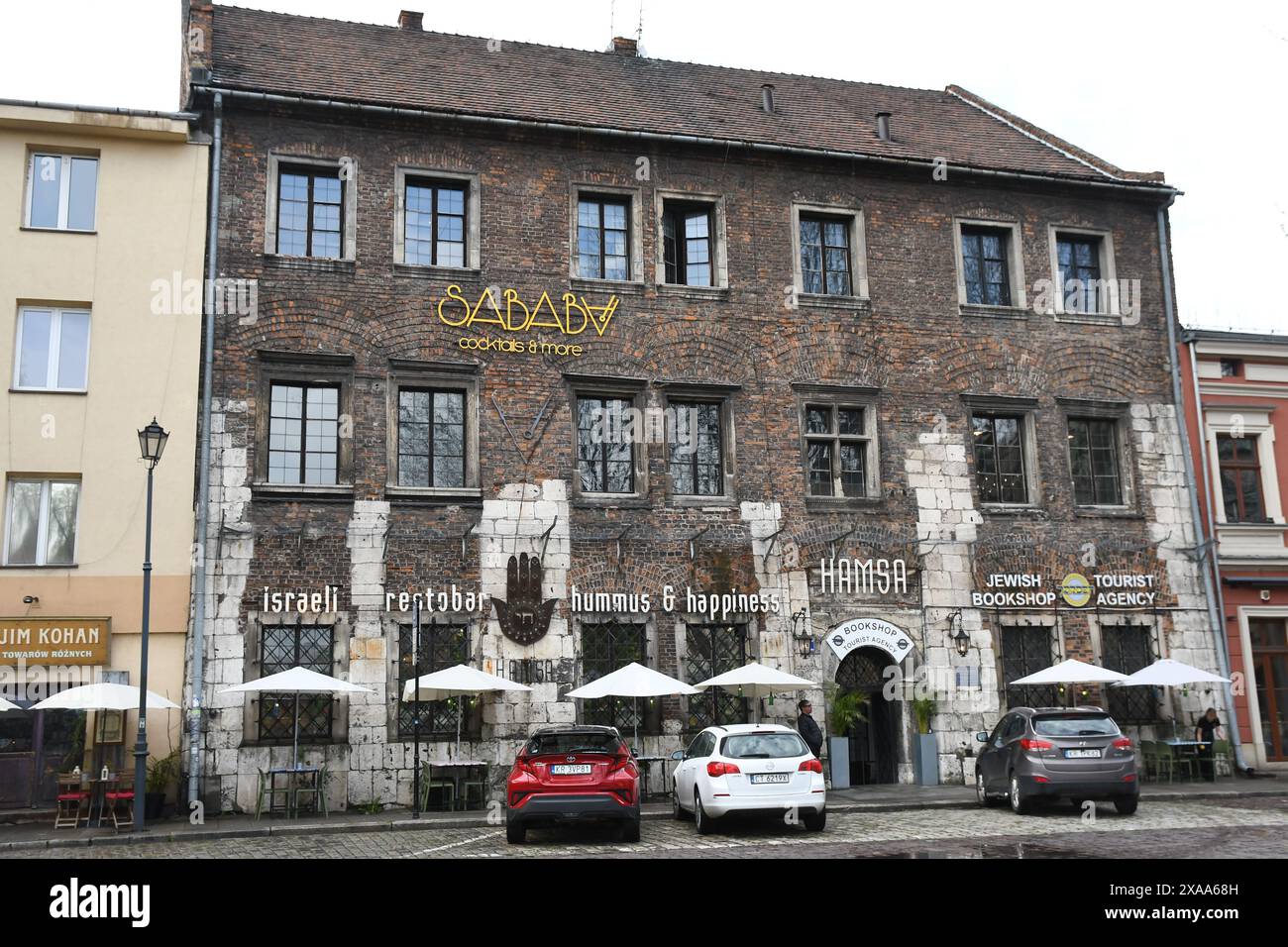 A Jewish restaurant and bar in the Jewish Quarter of Krakow, Poland ...