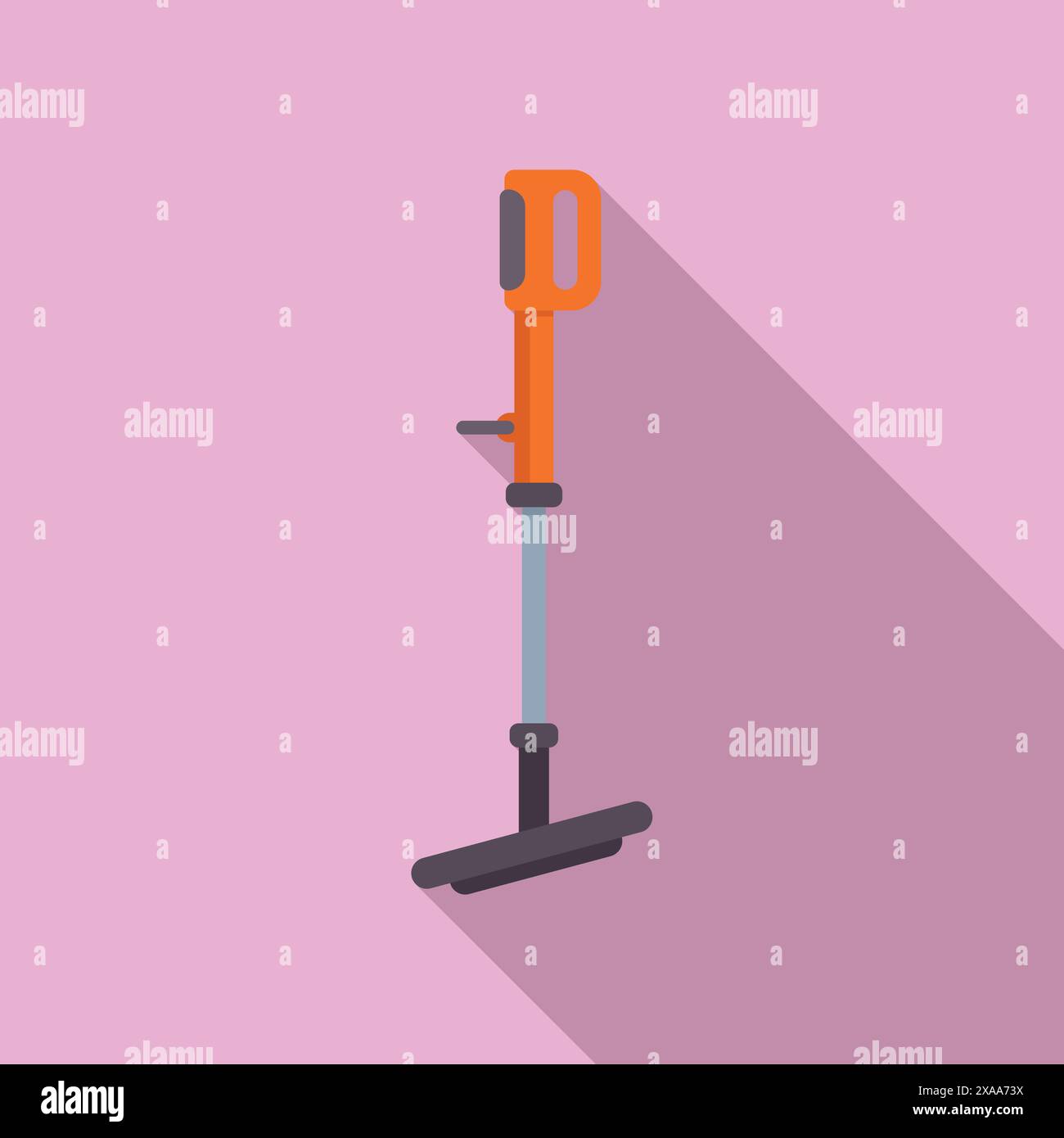 Vector graphic of a sleek, upright stick vacuum cleaner with shadow on ...
