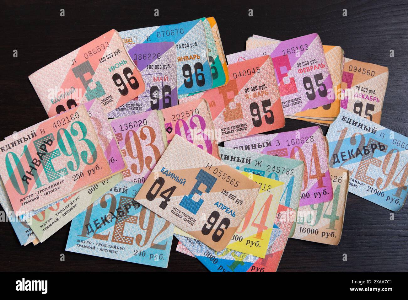 Monthly transport cards for passage on all mode of the urban transport ...