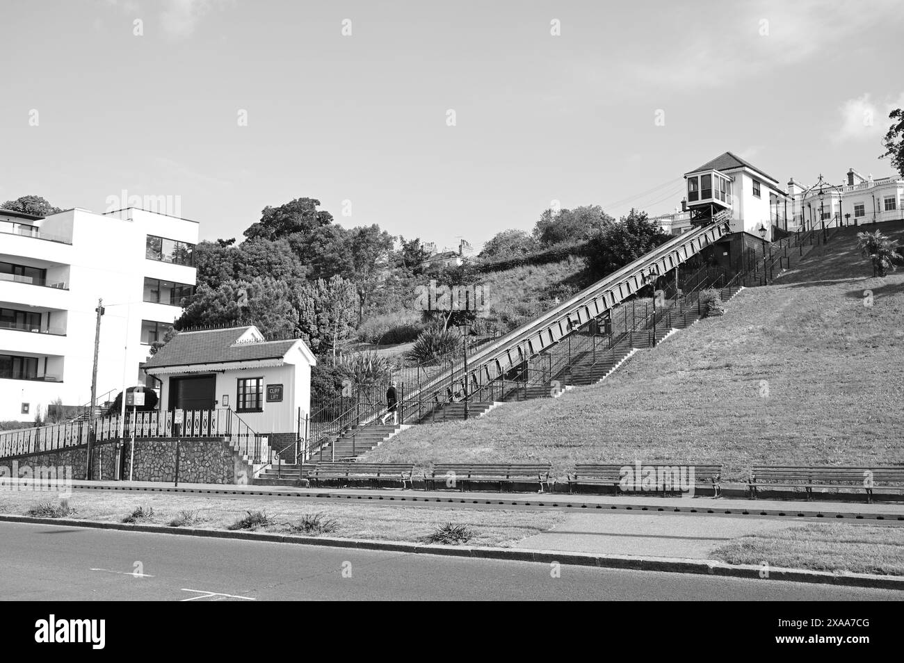 Southend Cliff lift or Cliff Railway since 1915 Stock Photo - Alamy