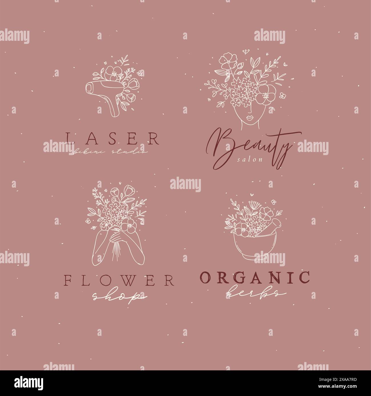 In flower shop girl Stock Vector Images - Alamy