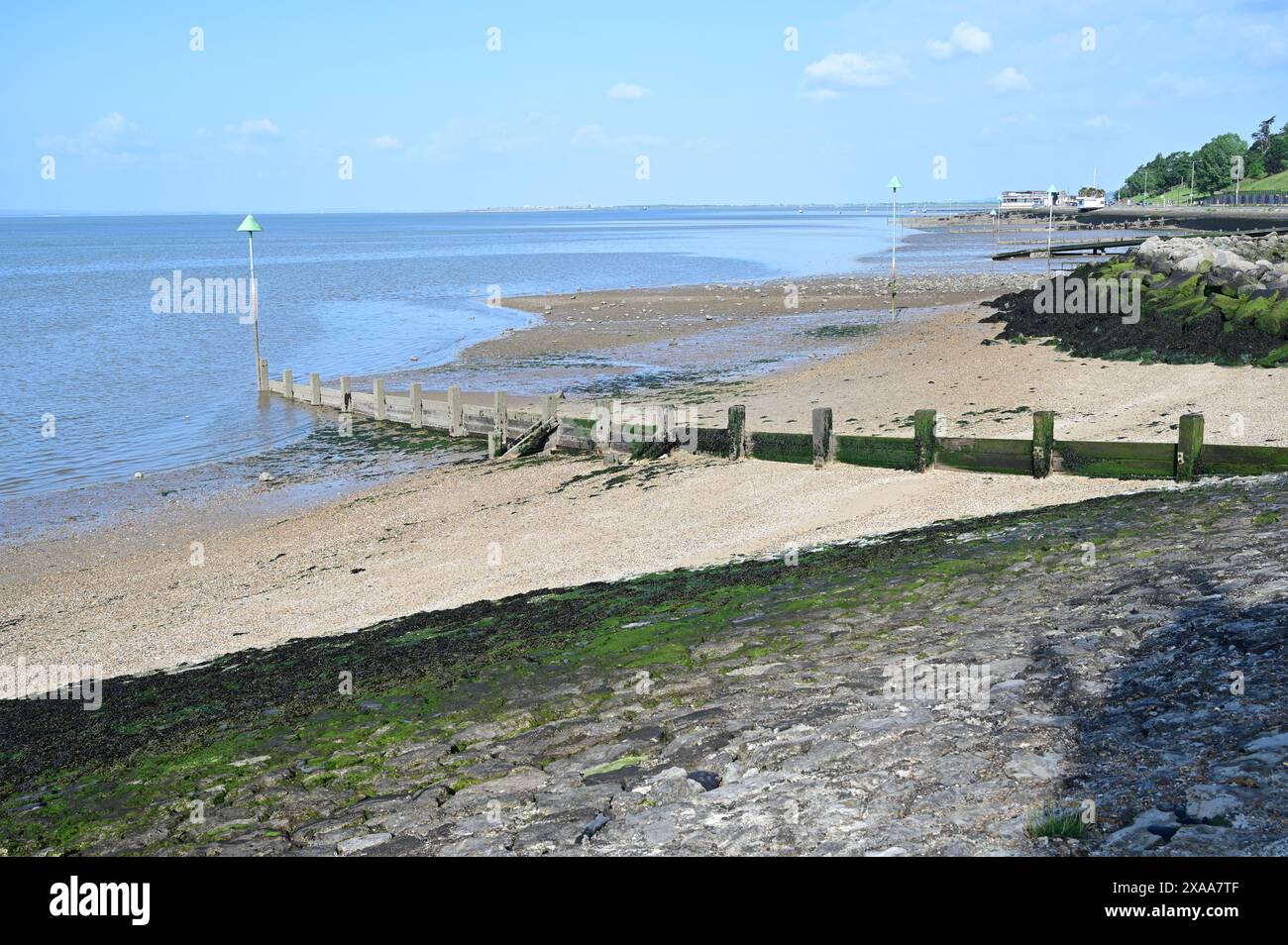 Incoming tide at Southend on Sea on the 5th June 2024 Stock Photo - Alamy