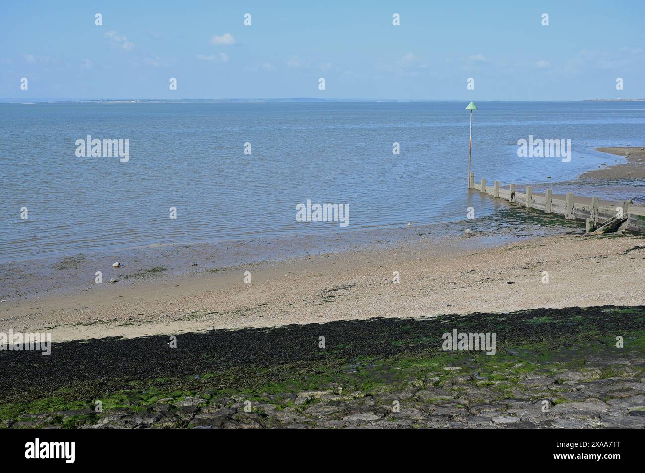 Incoming tide at Southend on Sea on the 5th June 2024 Stock Photo - Alamy