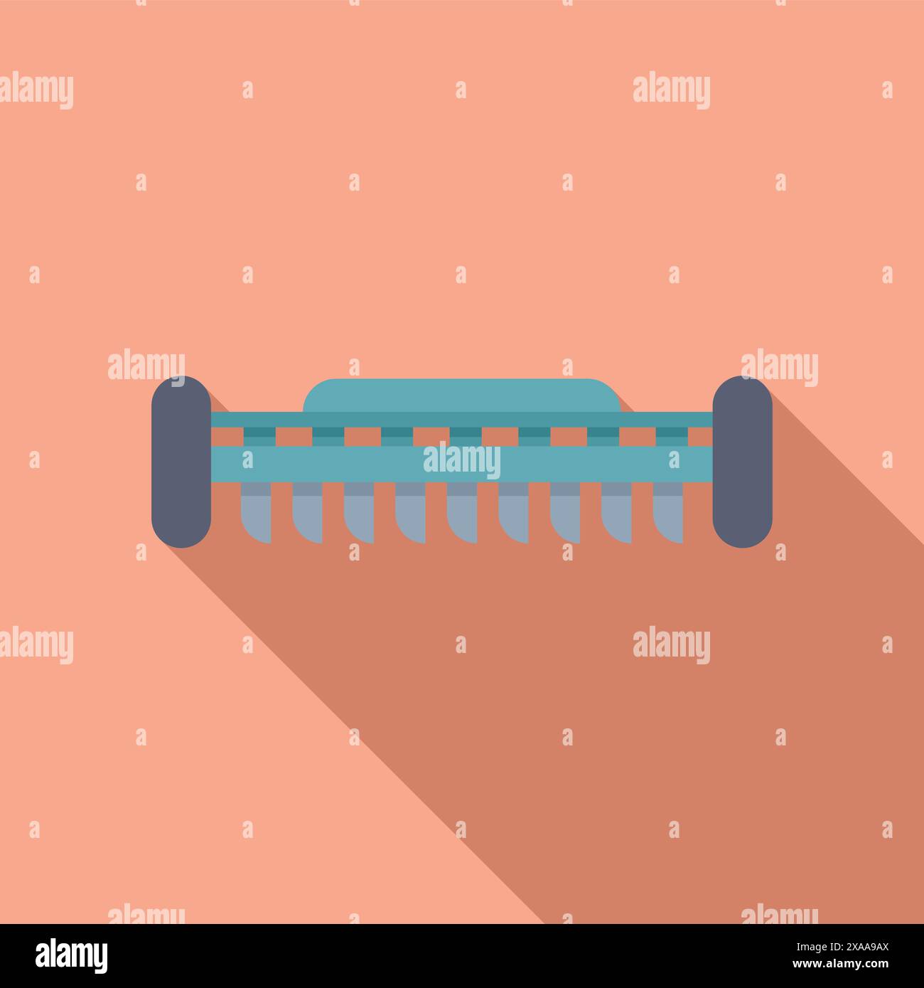 Simplified illustration of a barber's hair clipper in a modern flat ...