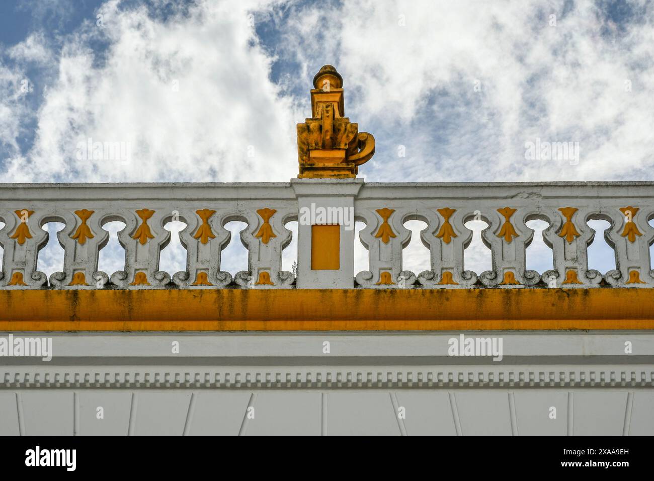 Beautiful building with balustrade in Villanueva de Cordoba Stock Photo ...