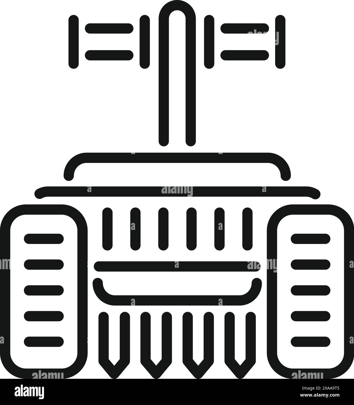 Modern technology, satellite icon vector illustration with black and ...