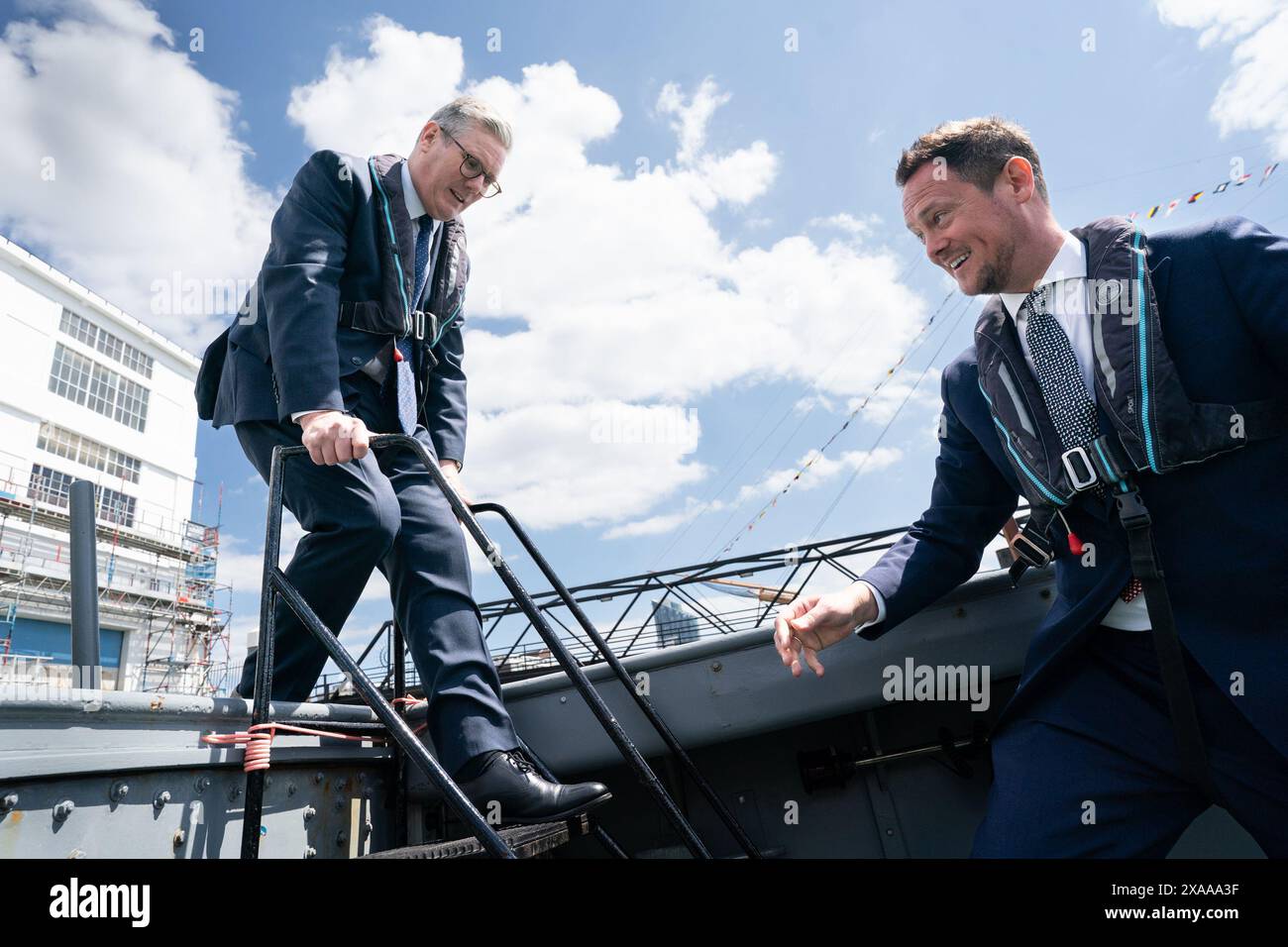 Labour Party leader Sir Keir Starmer with Portsmouth South candidate ...