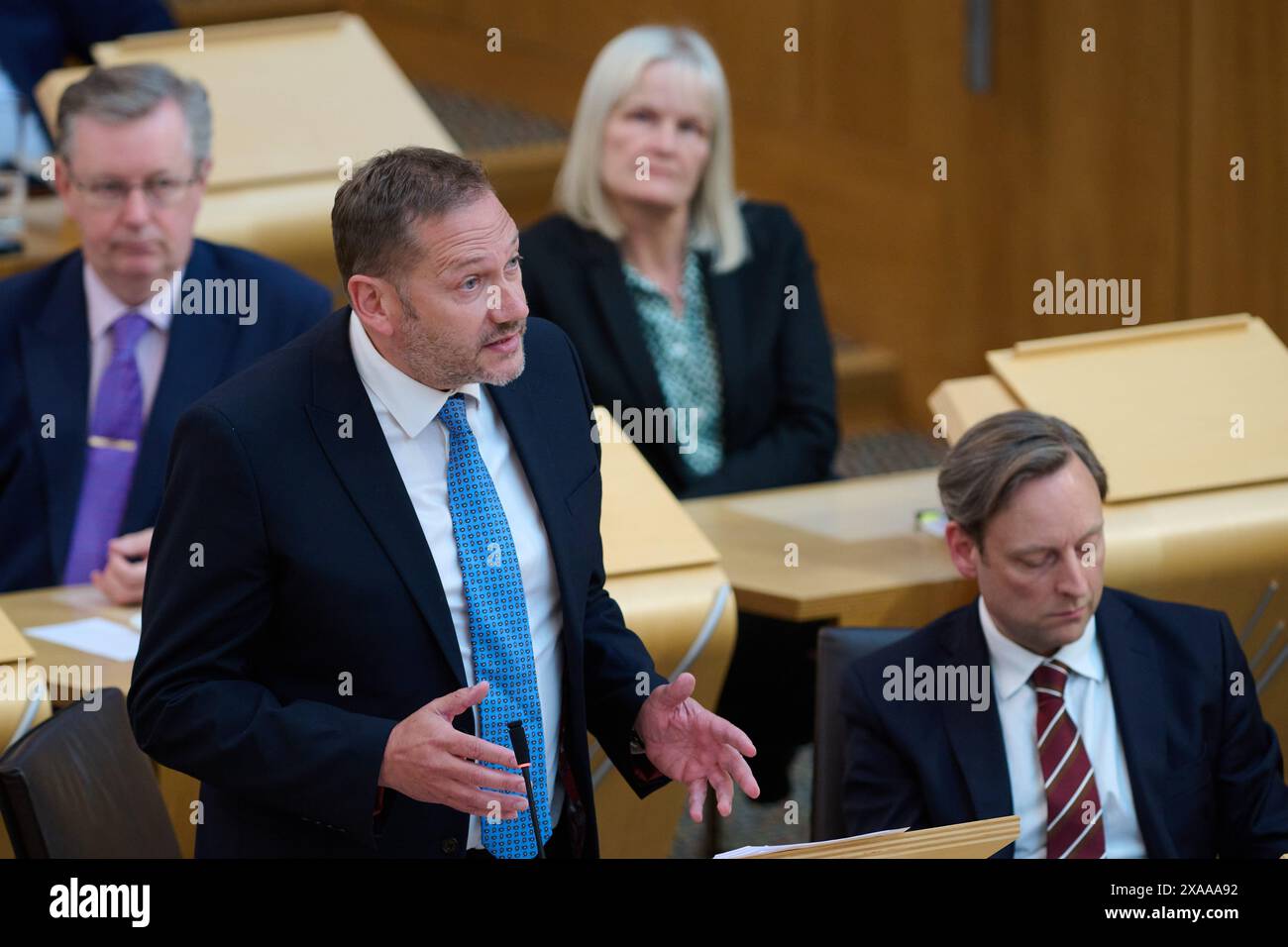 Edinburgh Scotland, UK 05 June 2024. Douglas Lumsden MSP at the ...