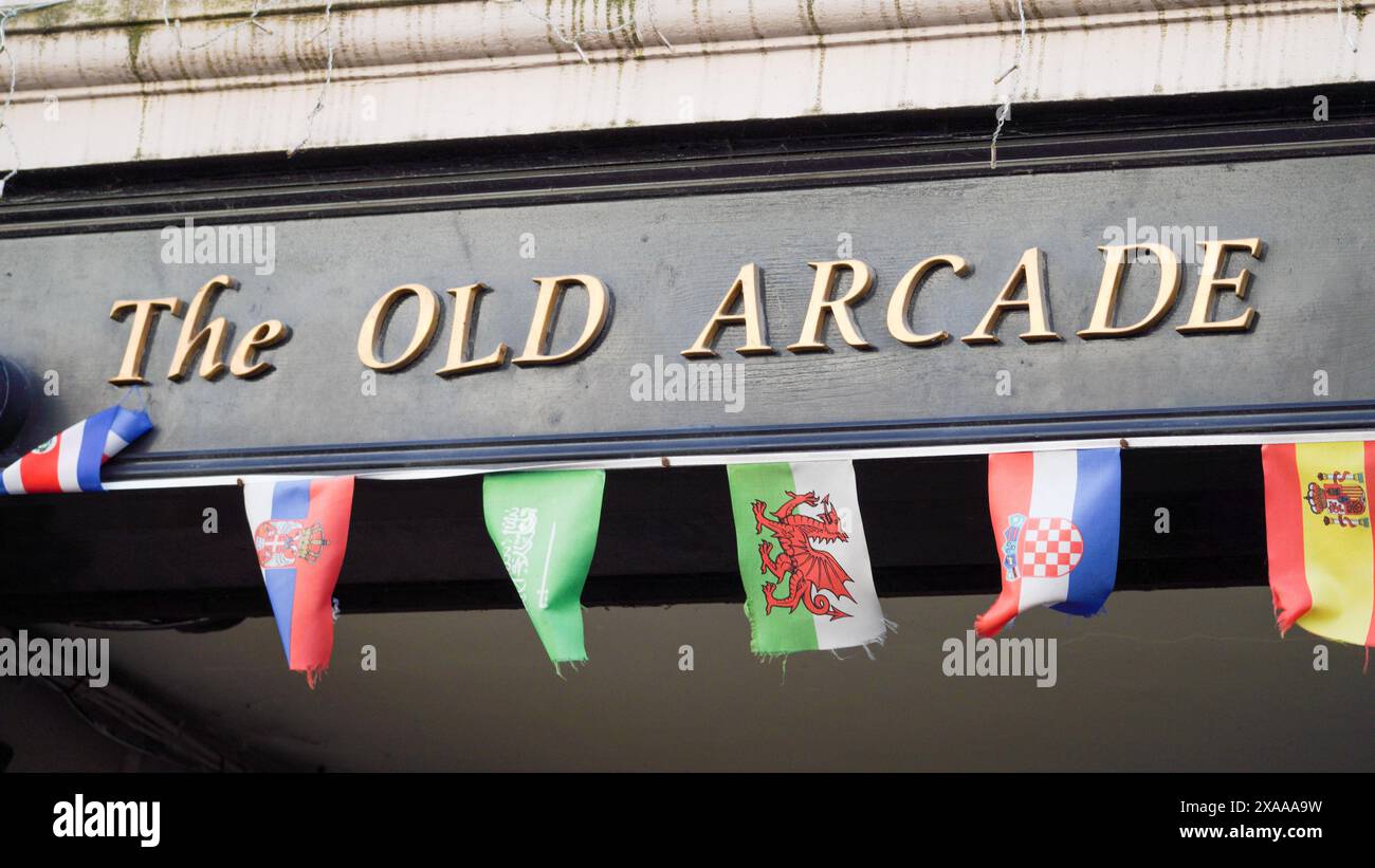 Cardiff, Wales October 29 2023: Place names marking well known places ...