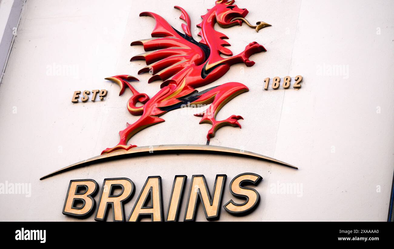 Brains brewery signage hi-res stock photography and images - Alamy