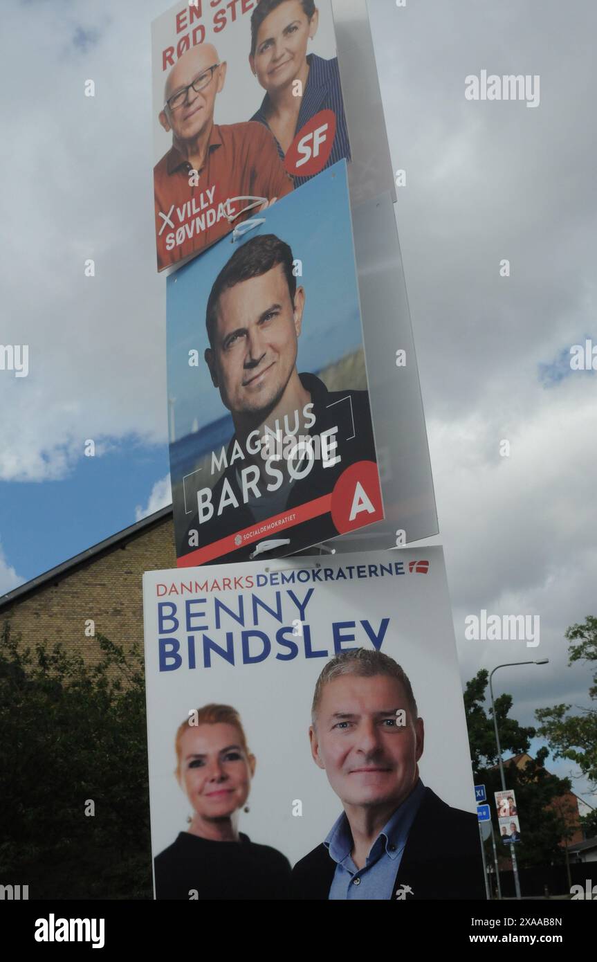 Copenhagen/ Denmark/05 jUNE 2024/ eu elections voting card & Various ...