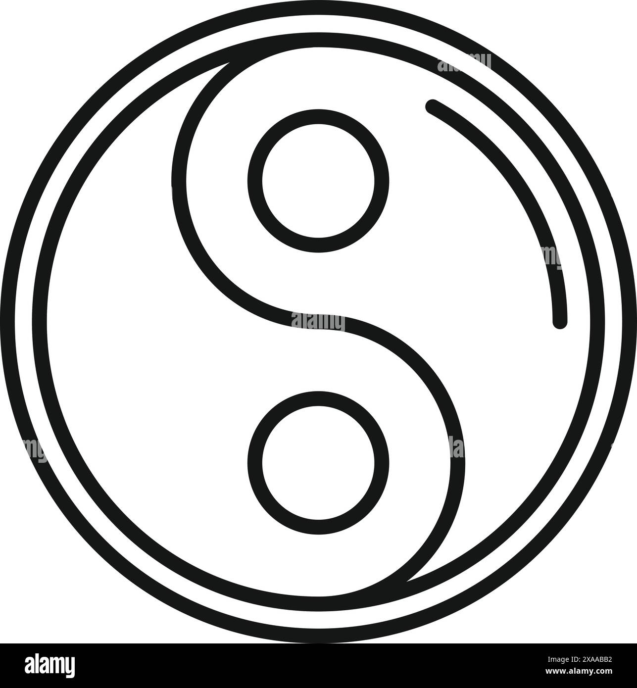 Simple black and white yin yang symbol, depicting balance and harmony Stock Vector Image & Art ...