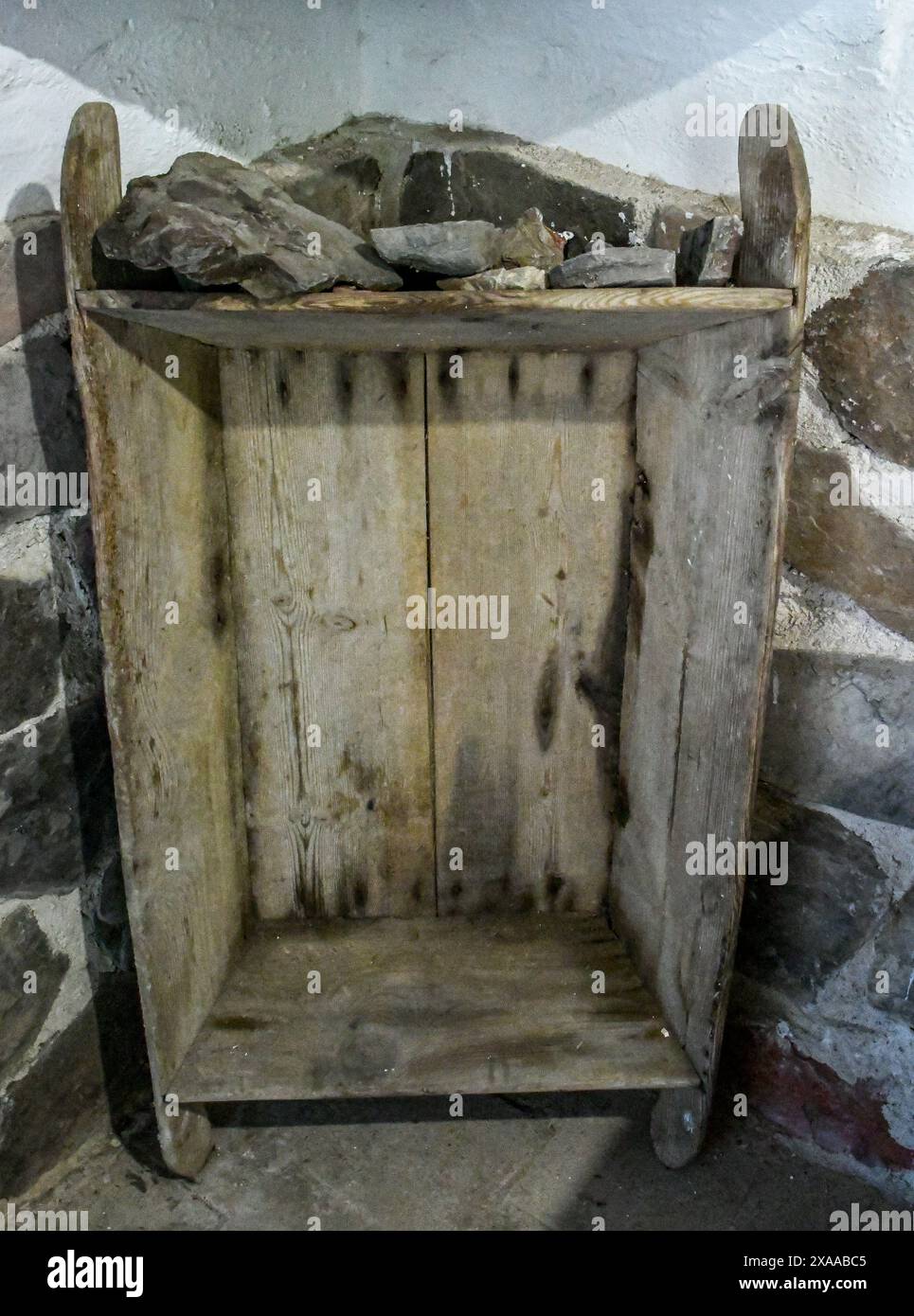 Antique trough for traditional pig slaughter Stock Photo - Alamy