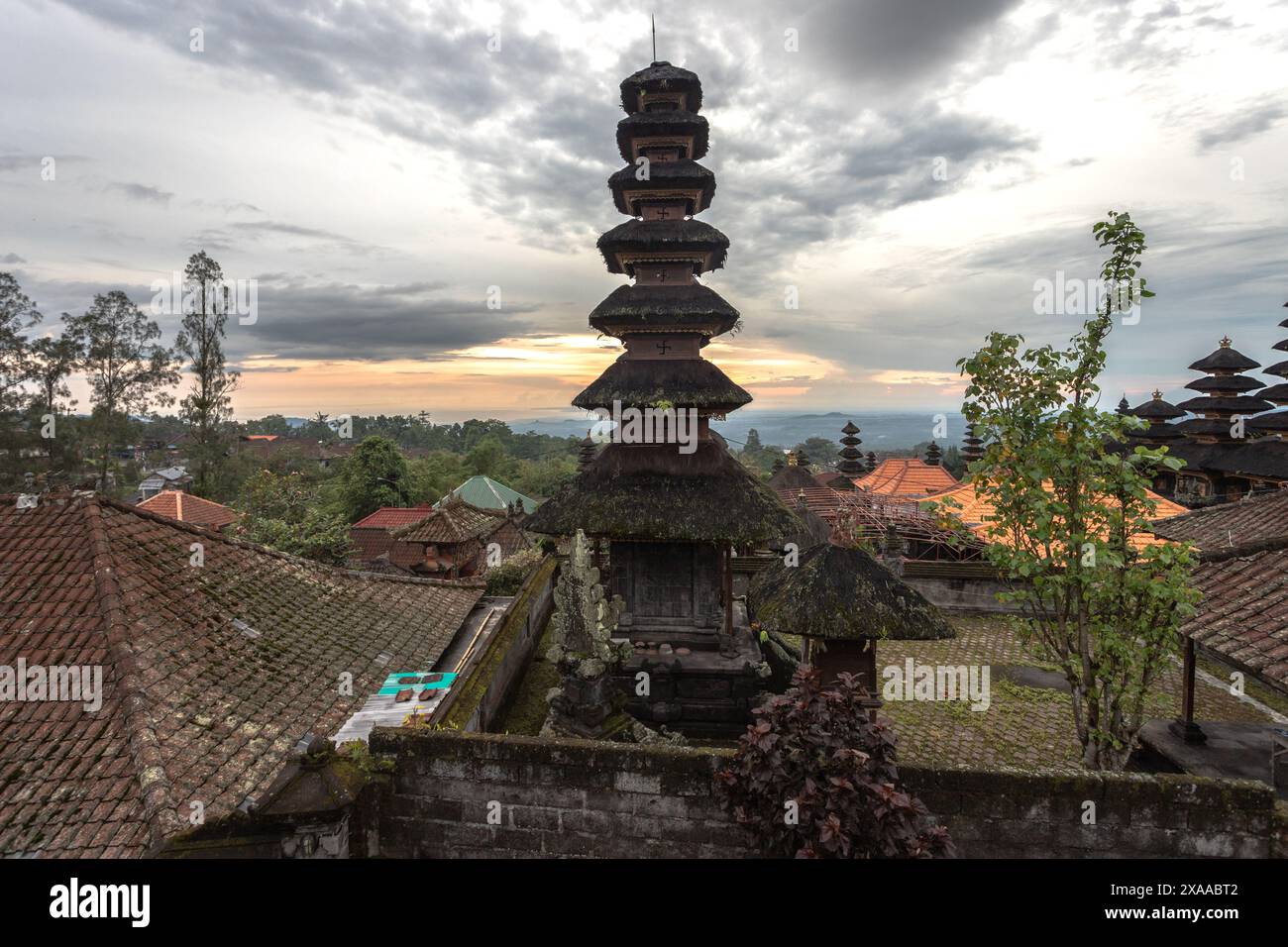 A scenic view of village rooftops from above Stock Photo - Alamy