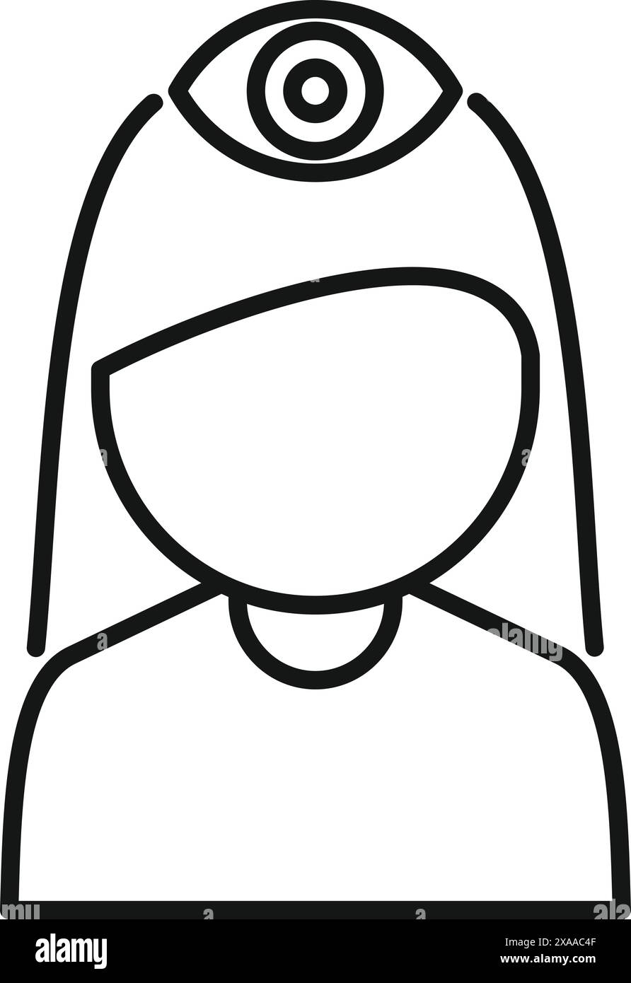 Third eye chakra Black and White Stock Photos & Images - Alamy