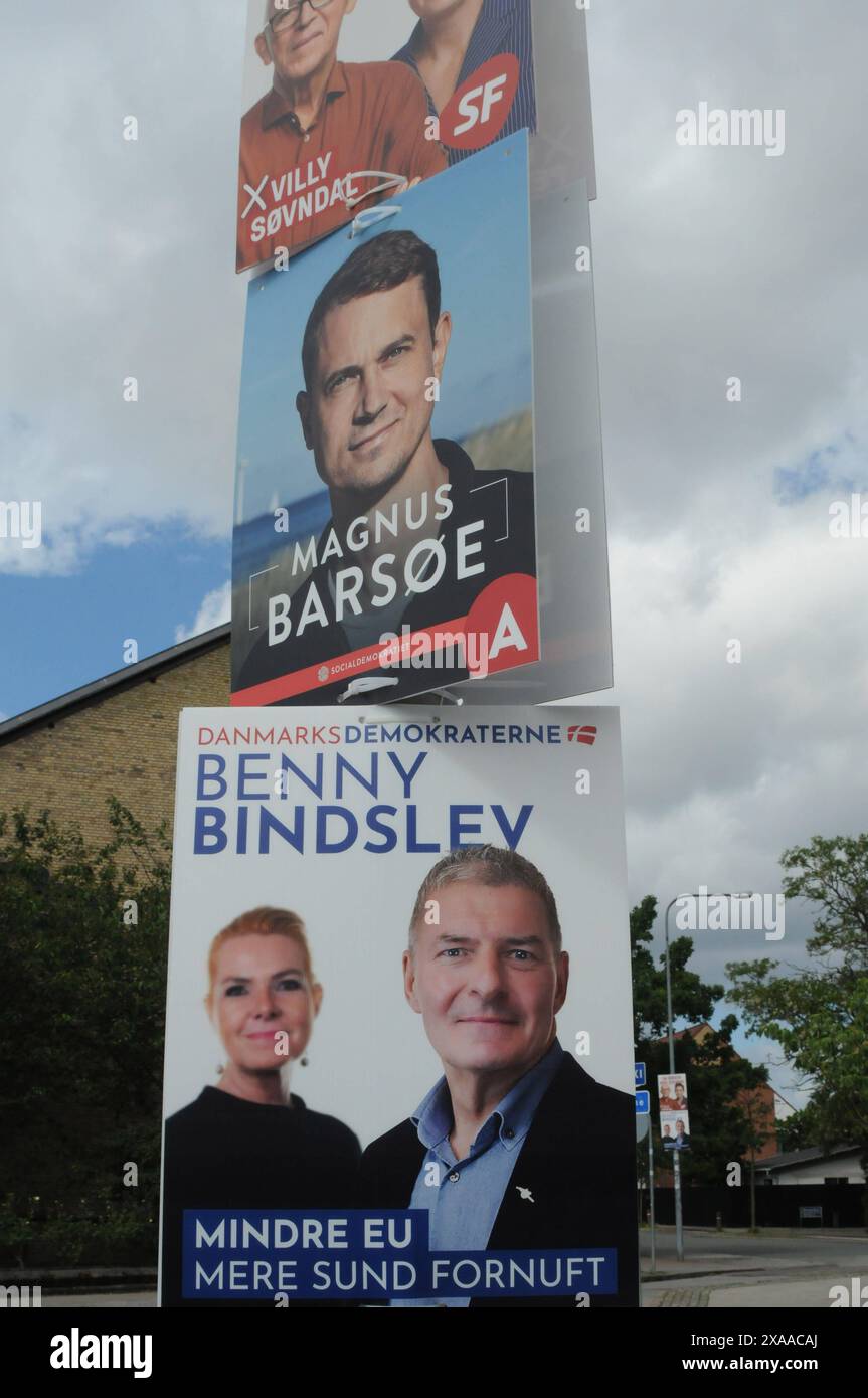 Copenhagen/ Denmark/05 jUNE 2024/ eu elections voting card & Various ...