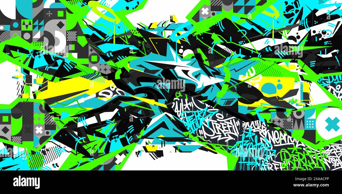 Cool Modern Abstract Urban Street Art Graffiti Style Vector Collage ...