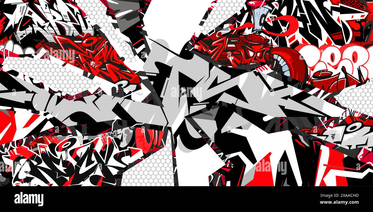 Cool Trendy Abstract Urban Street Art Graffiti Style Vector Collage ...