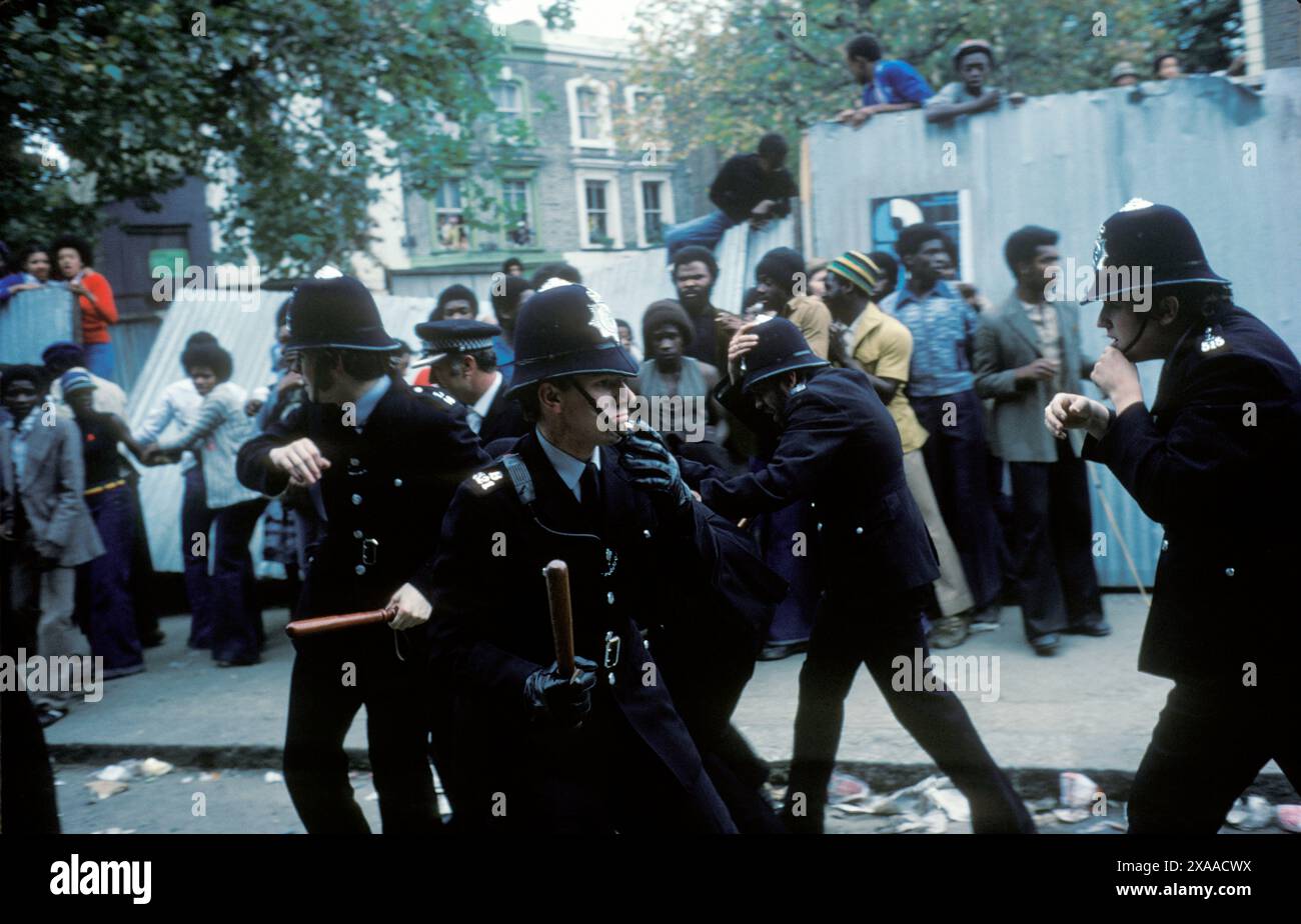 1970s UK, inner city urban violence, riots, British police truncheons ...