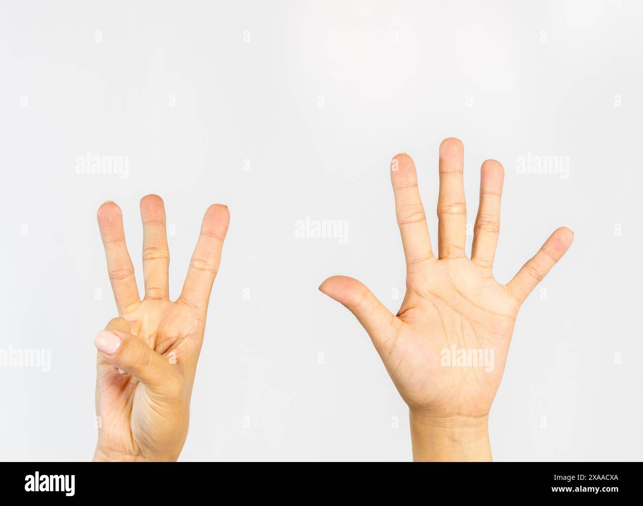 Hands Gesturing Numbers 1 to 10 Stock Photo - Alamy