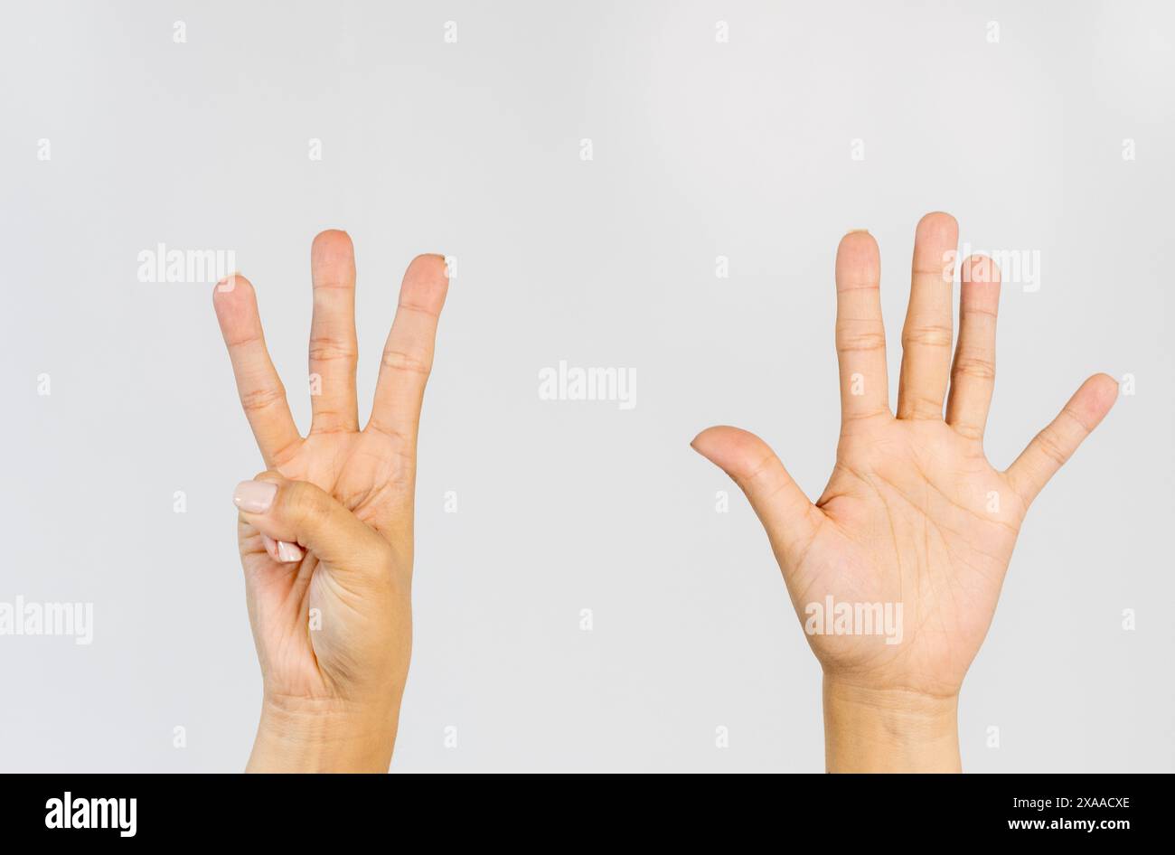 Hands Gesturing Numbers 1 to 10 Stock Photo - Alamy
