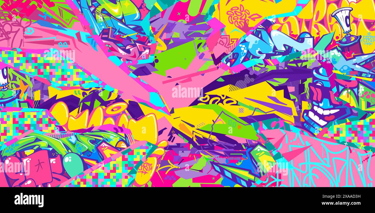 Cool Modern Abstract Urban Street Art Graffiti Style Vector Collage ...